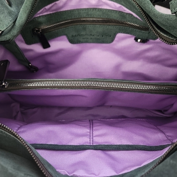Massaccesi | Bags | Marco Massaccesi Minerva Forest Green Suede Satchel ...